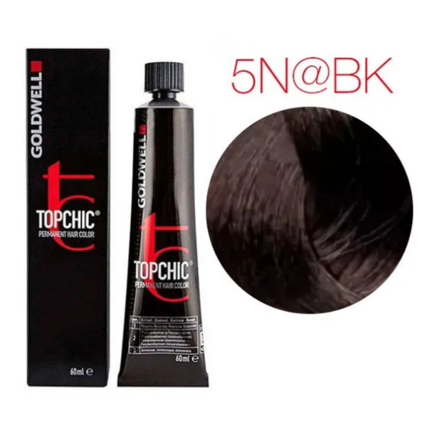 Goldwell Topchic - Краска для волос 5N@BK светло-коричневый с медным ...