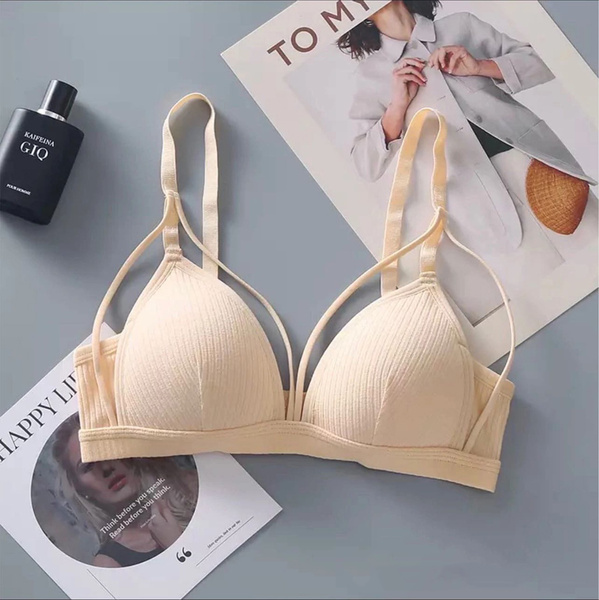 Бюстгальтер Женский CEE без косточек, размер 70A, 75A бежевый Политекс Китай Крючки Однотонный ...