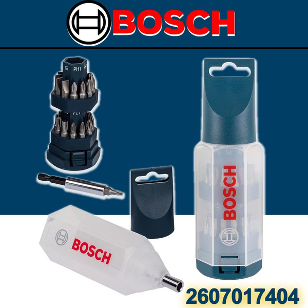 Bosch Набор бит для отверток Small Cyclone, 25 шт., многофункциональный ...