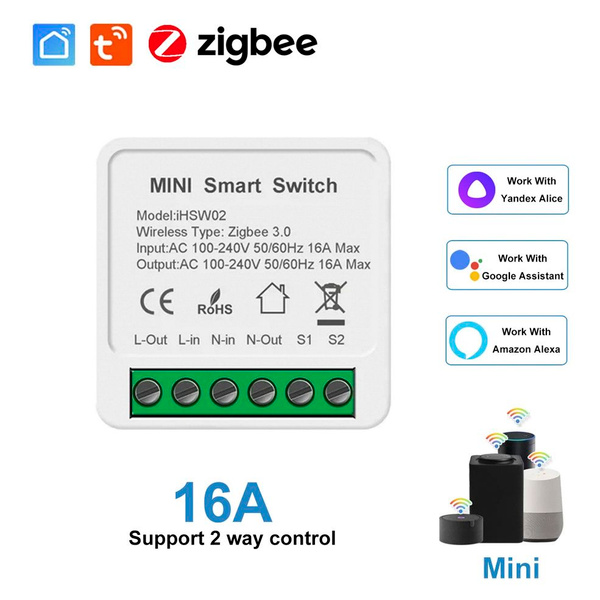 Умное реле Zigbee 3.0,одноканальное 16A, двухпозиционное управление,smart life купить на OZON по ...