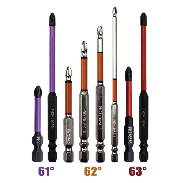 OZ-BDOT-6.35 мм PH2 Магнитные крестовые отвертки биты HRC61 HRC62 HRC63 Многоцелевые сверла ...