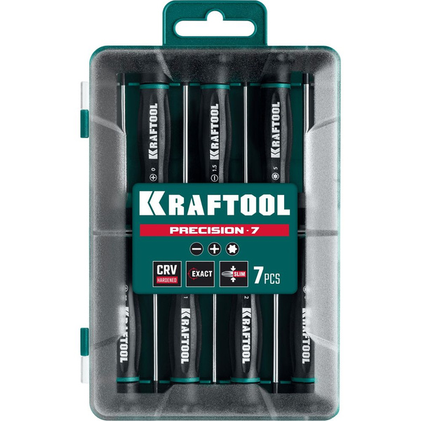 KRAFTOOL Precision 7, Набор отверток 7 предм.(25686) купить на OZON по ...