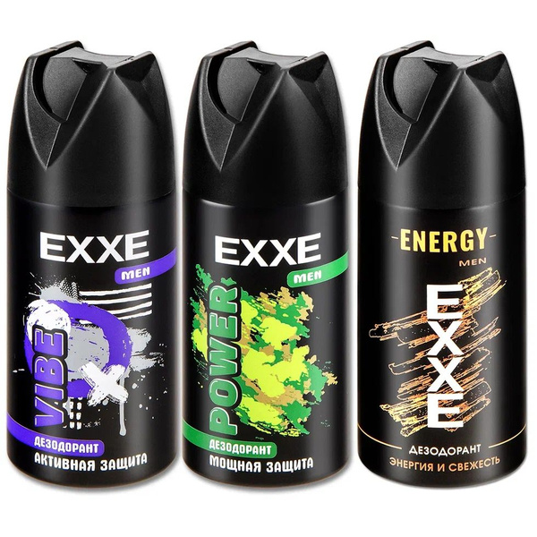 Дезодорант мужской спрей EXXE MEN Vibe, Power и Energy, 150 мл, 3 шт. купить на OZON по низкой ...