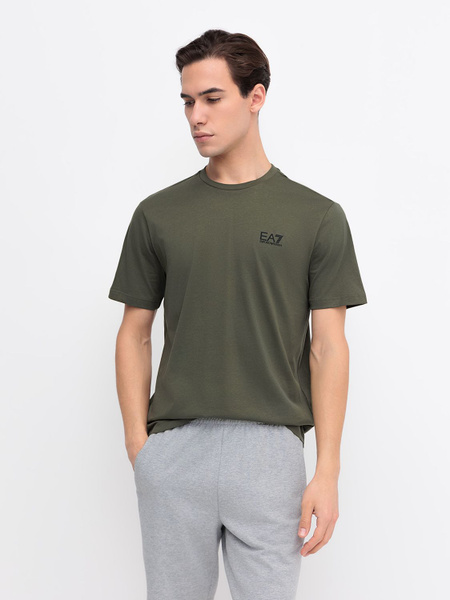 Футболка Мужской EA7 хаки, размер 52, 54 Хлопок Повседневный Камбоджа купить c доставкой на OZON ...