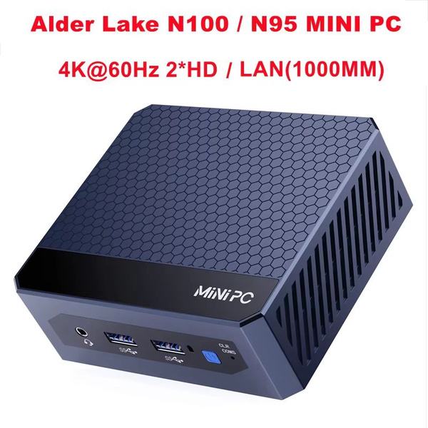 Мини-ПК Alder Lake N100 мини ПК (Intel Alder Lake N100, RAM Отсутствует ...