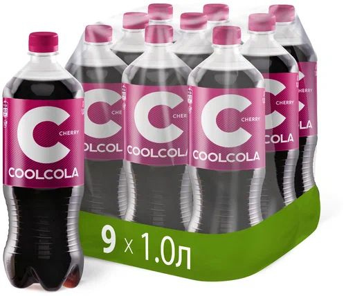 Газированный напиток Очаково Cool Cola Cherry (Кул Кола Вишня), 9 штук ...