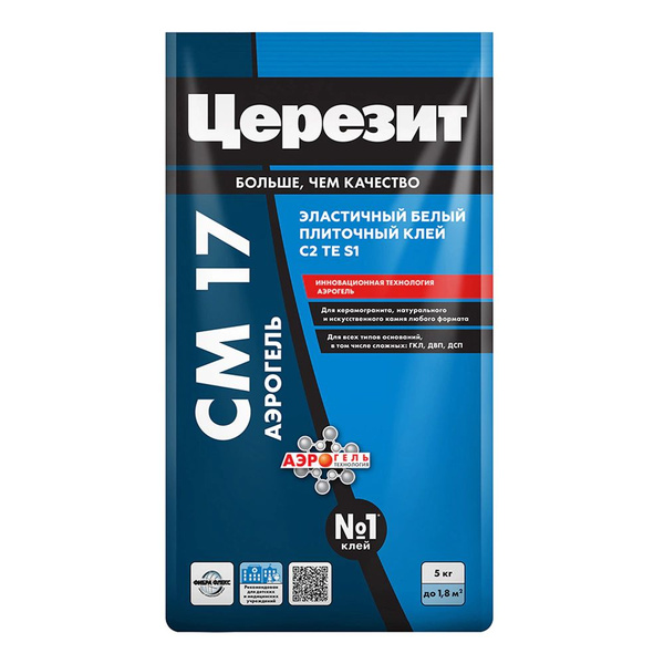 Клей для плитки C2TES1 CM 17 Аэрогель белый 5 кг купить на OZON по ...