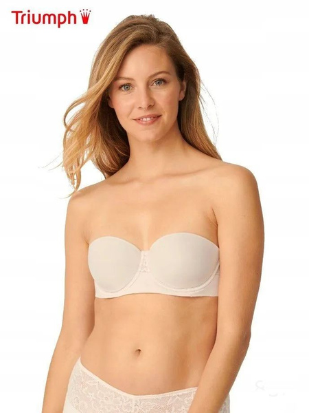 Бюстгальтер Женский TRIUMPH балконет, формованная чашка, размер 75E светло-бежевый Текстиль ...
