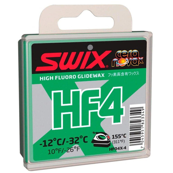 Парафин SWIX HF4X Green -12/-32 40гр купить c доставкой на OZON по низкой цене (1870909371)