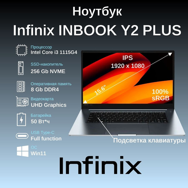 Ноутбук Infinix INBOOK Y2 PLUS XL29 71008301120 99045 Intel Core i3 ...