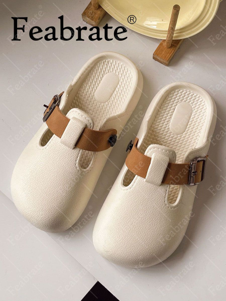 Сабо Женский Feabrate, размер 40, 41 Круглый нос, Водоотталкивающая пропитка Без каблука ...