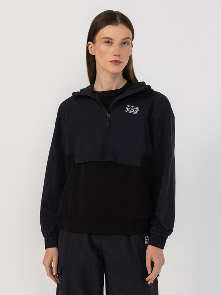 Анорак Женский EA7 черный Полиамид, размер 42, 44 На любой сезон Китай купить c доставкой на ...