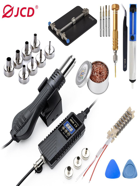 JCD Паяльный фен 700 Вт, Керамический нагреватель, 12 предметов купить на OZON по низкой цене ...