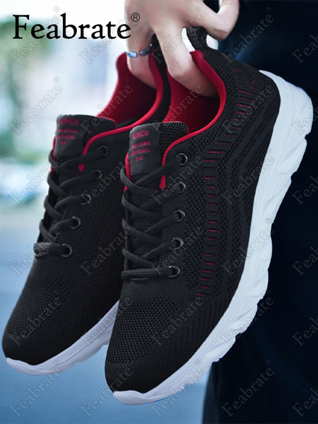 Кроссовки Мужской Feabrate Синтетическая дышащая сетка Бег, размер 43 R (средняя) Лето Шнурки ...