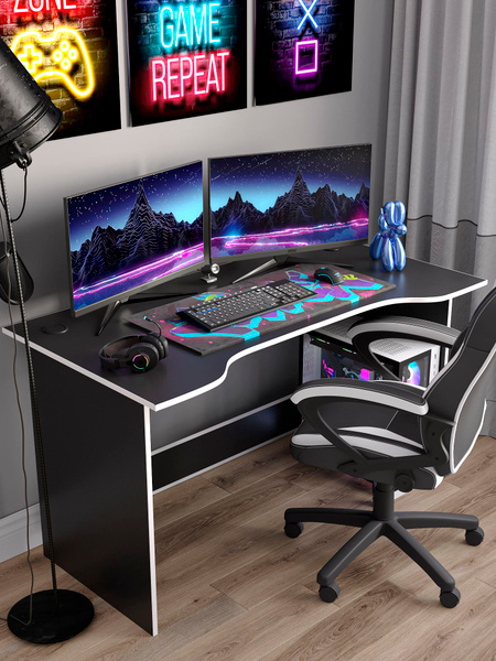 Игровой компьютерный стол ИМПЕРИЯ-Мебель Столы большие, 135х70х75 см ...