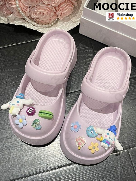 Босоножки Женский MOOCIE Платформа EVA, размер 36, 37 Круглый нос, Толстая подошва Лето Система ...