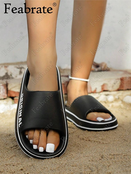 Шлепанцы Мужской, Женский Feabrate, размер 37 EVA Маломерит, Круглый нос R (средняя) Без ...