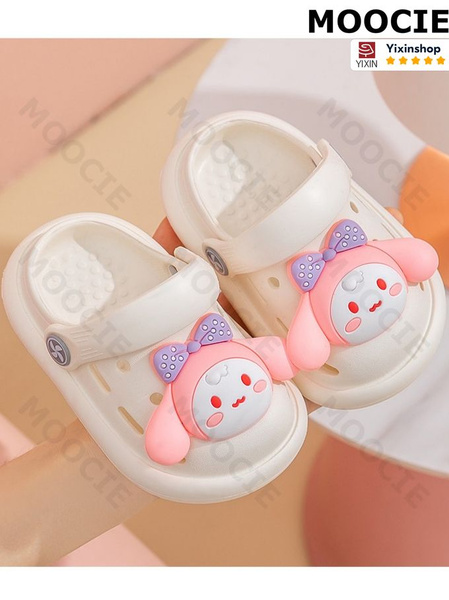 Тапочки Девочки, Мальчики MOOCIE, размер 34, 35 белый Бахрома, Кружево Круглый нос, Толстая ...