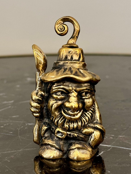 Колокольчик Гномик с ложкой, для интерьера и декора, сувенир подарочный ...