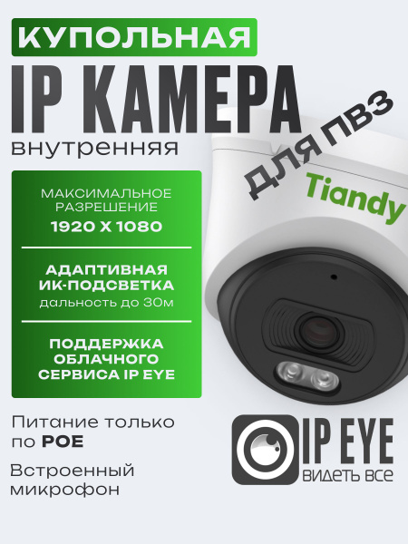 IP-камера видеонаблюдения для ПВЗ Tiandy-IPEYE-TC-32XN-PVZ с поддержкой IPEYE купить на OZON по ...