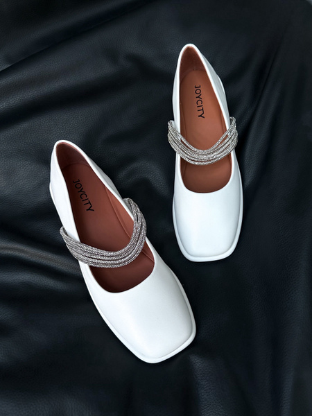 Балетки Женский JOYCITY Искусственная кожа, размер 41 6 Россия лодочки Стразы, Блестки ...