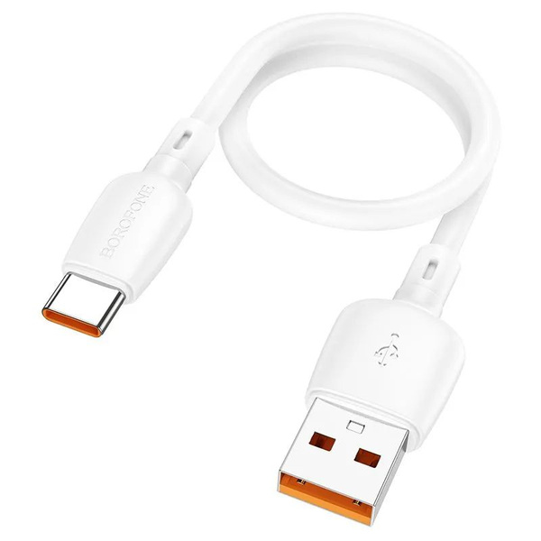 Кабель USB Type-C, USB borofone BX93/27W/25см_BX93/100W/Type-C/белый ...