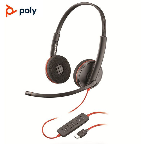 Гарнитура проводная Plantronics BlackWire C3220, USB-A (+ USB-C) купить ...