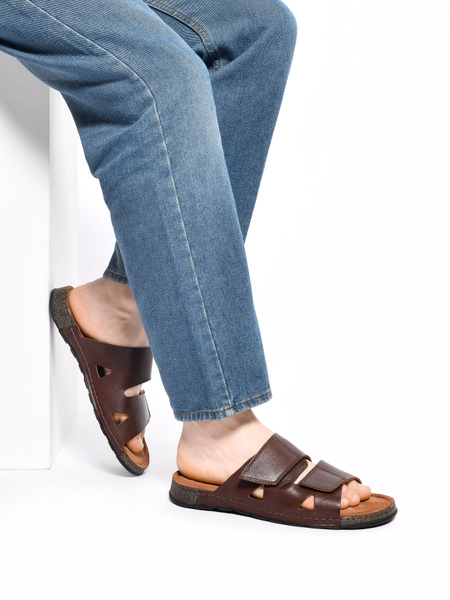 Шлепанцы Мужской BELWEST, размер 45 Натуральная кожа H Без застёжки Беларусь Лето купить c ...