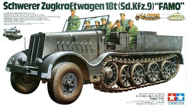 Tamiya 35239 1/35 WWII Немецкая 18 Ton Sd.Kfz.9 Femo Тяжелый ...