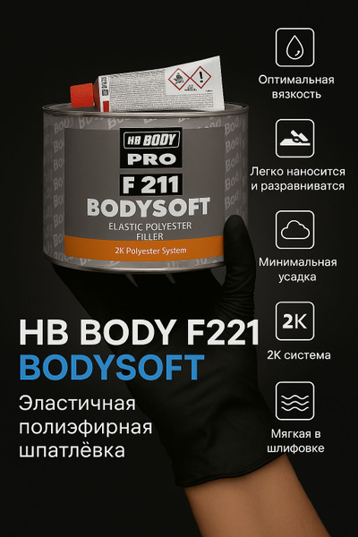 Шпатлевка Body F211 SOFT (1,8кг) купить на OZON по низкой цене (2014701105)