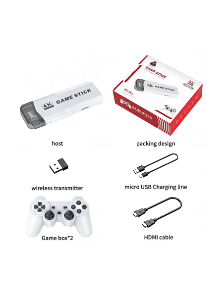 Игровая приставка с двумя геймпадами Game Stick M2 купить на OZON по ...