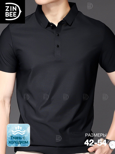 Поло Мужской ZinBee черный, размер 52 Повседневный Китай купить c доставкой на OZON по низкой ...