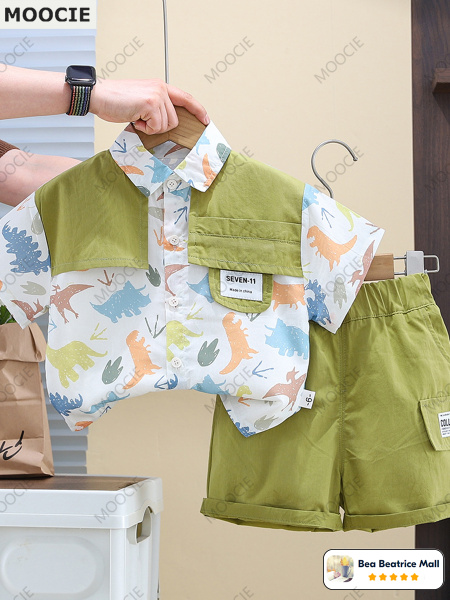 Комплект одежды Мальчики, Девочки MOOCIE Повседневный зеленый, размер 80 Хлопок Китай Демисезон ...