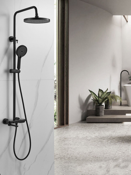 Душевая система с тропическим душем и смесителем Shevanik S4726H купить на OZON по низкой цене ...