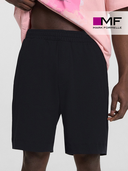 Шорты Мужской Mark Formelle Повседневный черный, размер 52 Интерлок, рост 182 Без застежки ...