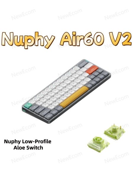 NuPhy Клавиатура беспроводная Air60 V2 Aloe Switch, (NuPhy Aloe Low ...