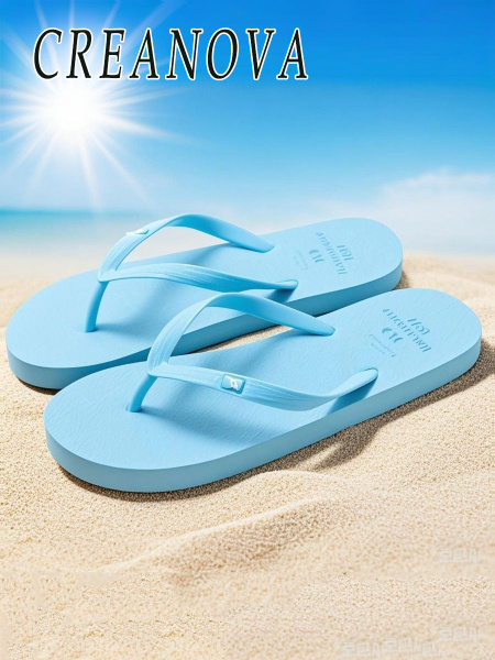Сланцы Женский CREANOVA, размер 40, 41 EVA, Полиэстер с ПВХ покрытием Без застёжки Китай Лето ...