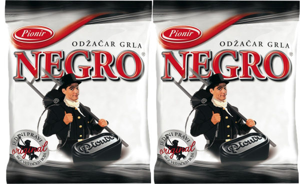 Конфеты леденцовые со вкусом лакрицы Pionir NEGRO (Сербия) 100 гр. х ...
