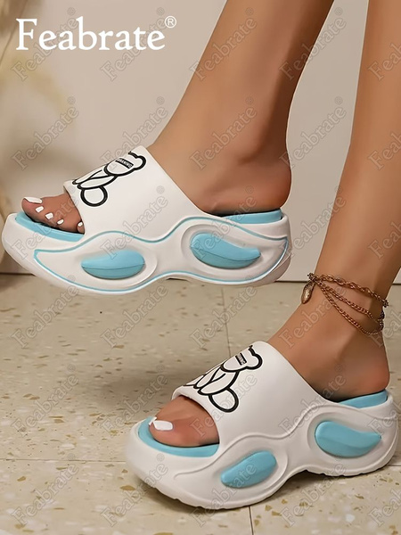 Шлепанцы Женский Feabrate, размер 37 EVA Водоотталкивающая пропитка, Круглый нос R (средняя) Без ...