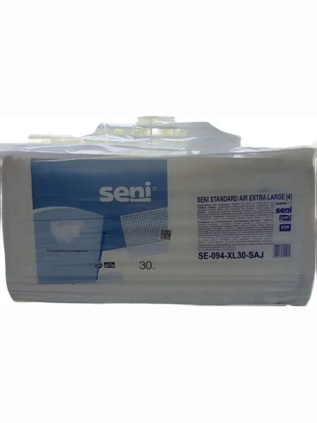 Подгузники для взрослых Seni Standard Air Extra Large, 130-170 см,6 ...