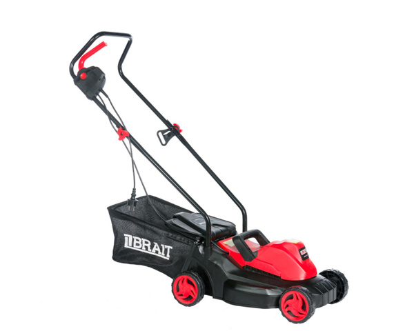 Газонокосилка электрическая BRAIT BR32-1200 садовая 1200Вт, объем травосборника 30л, ширина ...