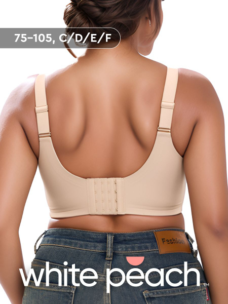 Бюстгальтер Женский white peach бесшовный, размер 80E, 80F бежевый ...
