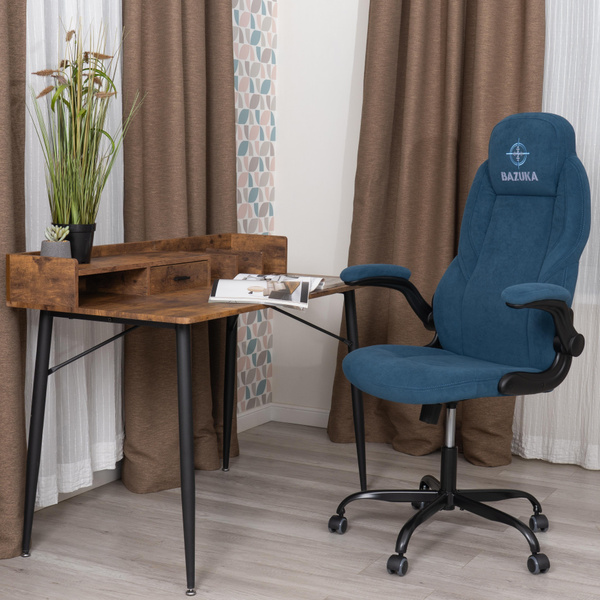 Кресло компьютерное игровое TetChair BAZUKA metalBL, велюр, синий купить на OZON по низкой цене ...