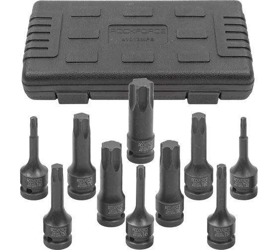 Набор головок-бит TORX ударных 10 предметов 1/2" ROCKFORCE купить на OZON по низкой цене ...