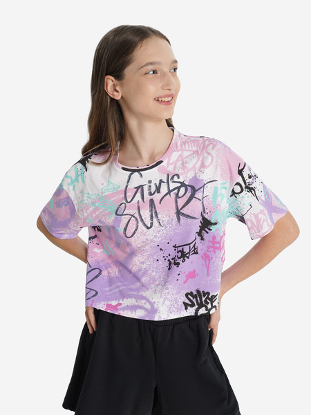 Футболка Девочки Termit фиолетовый, размер 146, 152 Хлопок Спортивный Узбекистан купить c ...