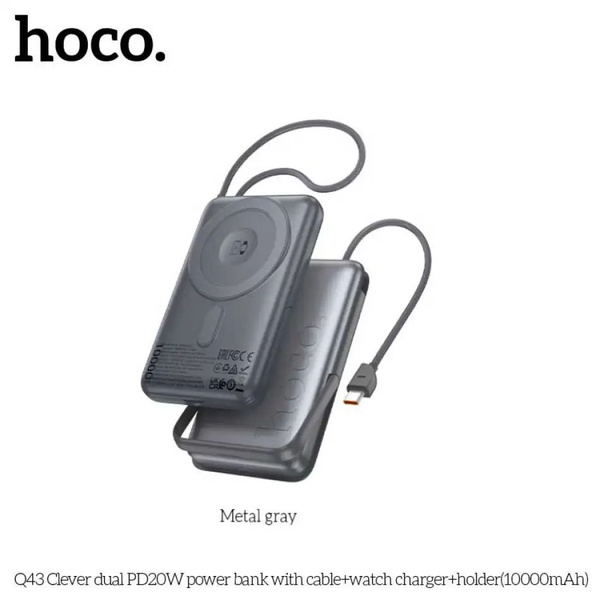 Характеристики Внешний аккумулятор Hoco Q43 Clever Dual D20W 10000mah ...