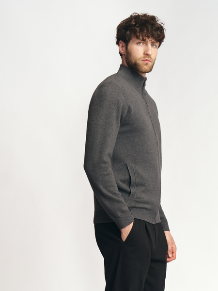 Кардиган Мужской Zolla темно-серый Хлопок, размер 52 Длинный Китай купить c доставкой на OZON по ...