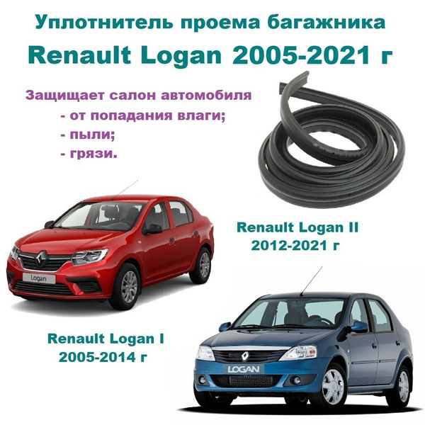 Уплотнитель багажника Renault Logan I, II 2005-2021 г / Рено Логан 1, 2 ...