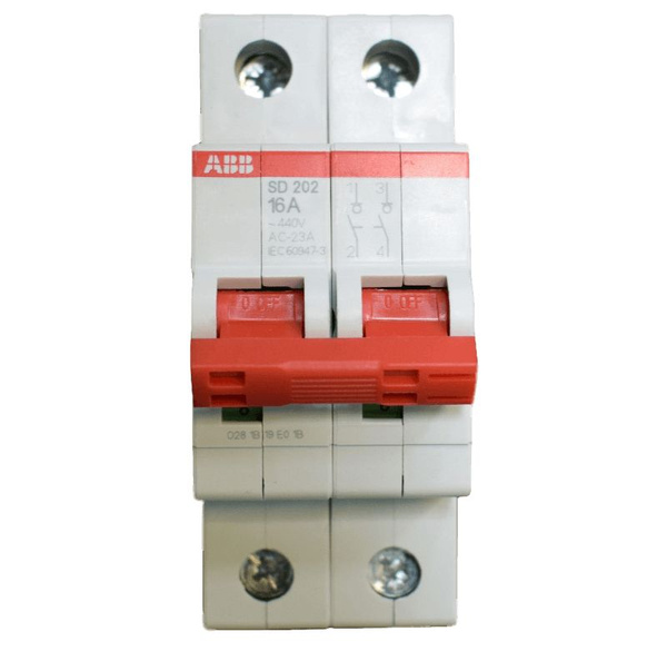 Выключатель нагрузки ABB SD202 16А - купить по выгодной цене в интернет-магазине OZON (1417475161)