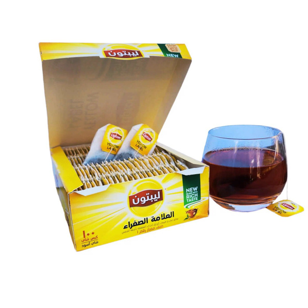 "LIPTON" Чай в пакетиках черный листовой Липтон, пакетированный 100 шт ...